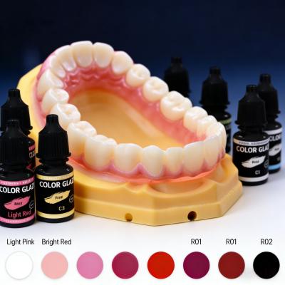 China Colouring Of Resin Products UV-curable dental staining liquid Stain And Glaze providing and durable dental restoration coloring for sale