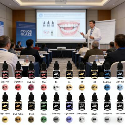 China Flow Properties Yes Gum Shades Set Designed for Gum Color Matching Dental Prosthetics Offering Not Too Opaque Opacity and Performance for sale