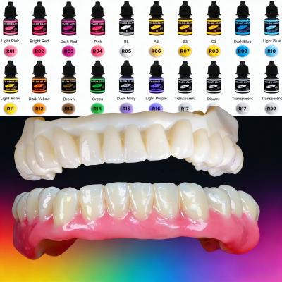 China Highly Adaptable To Dentition Gum Shades Set Includes 20 Shades Compatible With Bridges Suitable For Dental Applications for sale