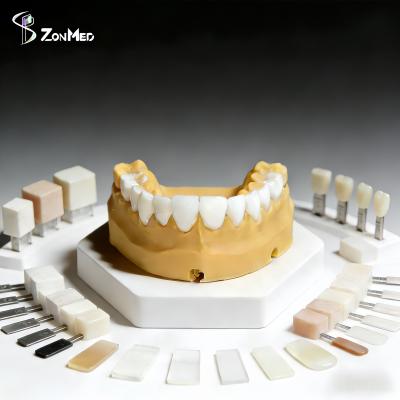 China Water Absorption Rate 0.5 to 0.75 Percent Temporary Veneer Ensuring Bending Strength 166 to 188 Mpa Suitable for Temporary Aesthetic Restoration for sale