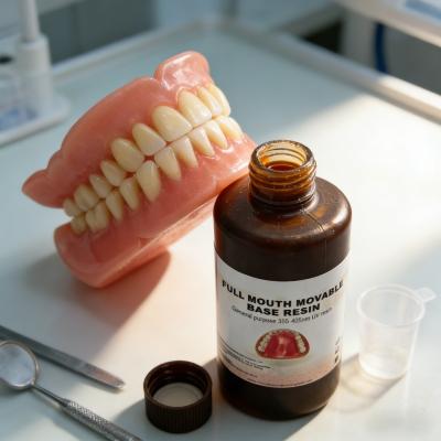 China Shore D 88 Full Mouth Movable Base Resin Featuring Minimal Shrinkage Rate Suitable for Full Mouth Prosthetics Production for sale