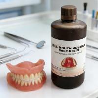 China High Durability Full Mouth Movable Base Resin Pink Gum Color Minimal Shrinkage Rate Providing Performance in Dental Restorations for sale