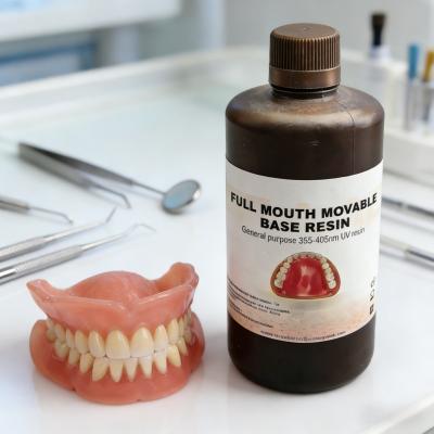 China High Durability Full Mouth Movable Base Resin Pink Gum Color Minimal Shrinkage Rate Providing Performance in Dental Restorations for sale