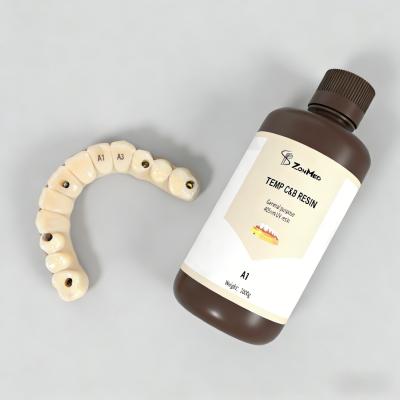 China Methacrylate-based Resin Temp C B Resin Suitable for Regular DLP Printer and LCD Printer Providing 2-3 Minutes Workingtime Ensuring Temporary Dental Restorations for sale