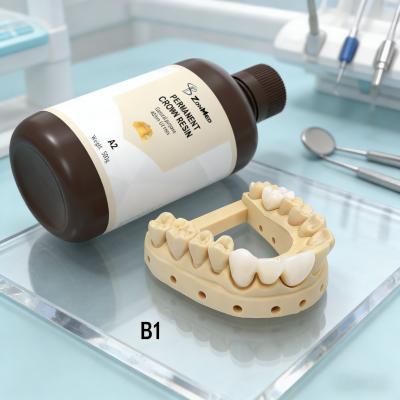 China Shelf Life 3 Years Permanent Crown Resin Strong Adhesion Breaking Elongation Rate 5.5 to 7.3 Percent Ideal for Dental Restoration Applications for sale