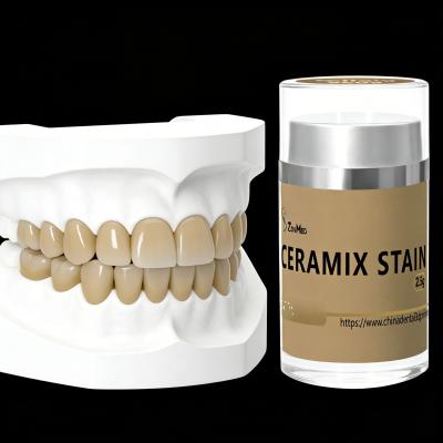 China Natural Finish Ceramix Stain Compatible With Various Dental Ceramics Featuring Mixability To Create Custom Shades For Versatile for sale