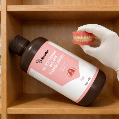 China High Durability Full Mouth Movable Base Resin Offering Shore D 88 and Short Processing Time Perfect for Dental Restoration for sale