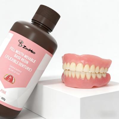 China Light cured Full Mouth Movable Base Resin Featuring Minimal Shrinkage Rate and Stable Resin Material Suitable for Dental for sale