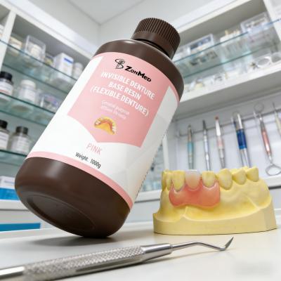China Low Waterabsorption Invisible Denture Base Resin Flexible Denture Ensuring High Flexibility and Long Lasting Durability for sale