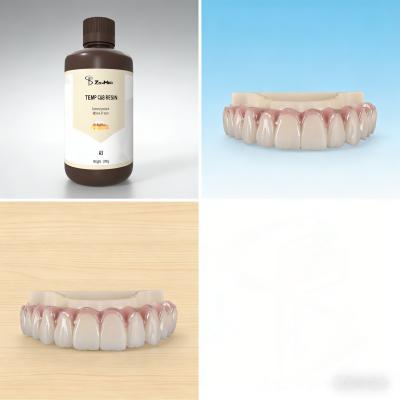 China Water Absorption Rate 0.6 to 0.95 Dental 3D Printing Resin for Temporary Crowns Providing Shelflife 24 Months Consistent Performance in Dental Applications for sale
