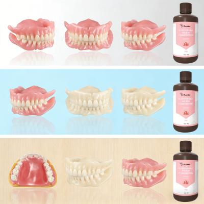 China Light Cured Full Mouth Movable Base Resin Bending Strength 145Mpa Suitable for Full Mouth Prosthetics Dental Restoration for sale