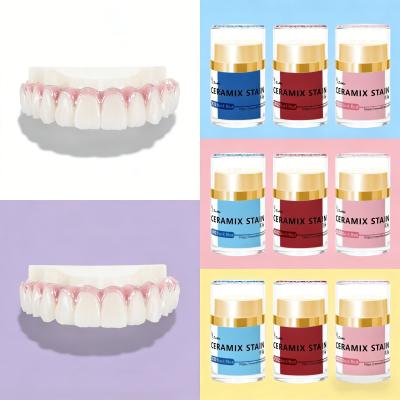 China Store In A Cool Dental Low Fusing Glaze No Phosphor Ceramix Stain Designed To Enhance Dental Restoration Surface Finish for sale