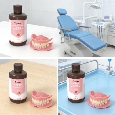 China Liquid form 3D printed denture resin resin material type designed for and precise denture fabrication in dental laboratories for sale