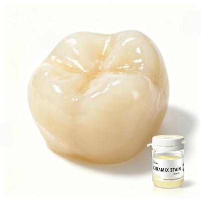 China Ceramic Stain Dental Low Fusing Glaze No Phosphor 20 Types Suitable for Creating Natural Looking Dental Crowns and Bridges for sale