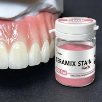 China Ceramic Stain Dental Low Fusing Glaze No Phosphor 20 Types Suitable for Creating Natural Looking Dental Crowns and Bridges for sale