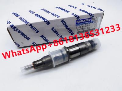 China 6D107 Excavator PC200-8 6754-11-3011 Excavator Engine Fuel Injector for sale
