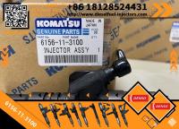 China 095000-1211 New Diesel Fuel Injector 6156-11-3100 for Komatsu Excavator Pc400-7 Pc450-7 6156-11-3300 6156-11-3301 for sale