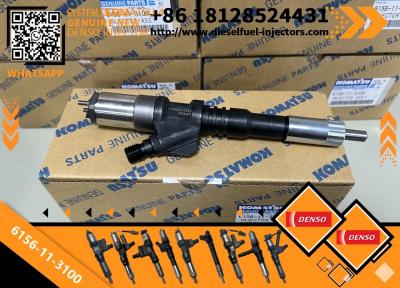 China 095000-1211 New Diesel Fuel Injector 6156-11-3100 for Komatsu Excavator Pc400-7 Pc450-7 6156-11-3300 6156-11-3301 for sale