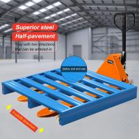 China Foldable Steel Pallet Flat Iron Pallet Tray Heavy Duty Racking Steel Pallet Metal Storage Pallets for sale