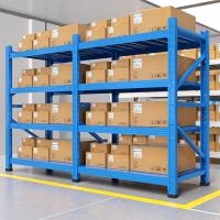 China Medium Duty Pallet Racking Garage Steel Long Span Shelving Warehouse Stacking Rack for sale