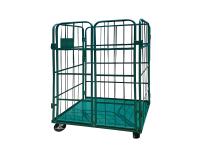 China Storage Roller Cage Trolley Folding Metal Logistics Rolling Container Security Warehouse for sale