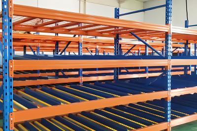 China Adjustable Gravity Roller Rack Selective Pallet Plastic Steel Wooden Pallet for sale