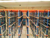 China Q355/Q235 Steel Beam Shelving Metal Storage Stacking Drive In Longspan Mezzanine Storage Rack for sale
