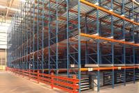 China Steel Roller Track Gravity Rack System Heavy Duty Warehouse Storage Pallet Racking for sale
