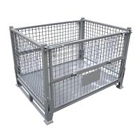 China Collapsible Warehouse Heavy Duty Wire Folding Cage Storage Steel Mesh Box for sale