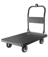 China Platform Steel Trolley Folding Flat Warehouse Moving Cart Folding Weight Capacity Folding Dolly Luggage Trolley Flatbed for sale