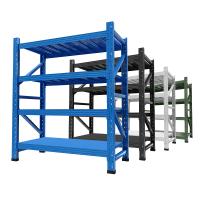 China Custom Size Multi-layer Cold-Steel Shelving Rack Light Medium Duty Storage Rack For Garage And Warehouse for sale