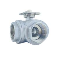 China 304/316 Stainless Steel Three-Way High Platform/Gland Type Valve for Chemical Control for sale