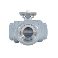 China 304/316 Stainless Steel Three-Way High Platform/Gland Type Valve for Chemical Control for sale
