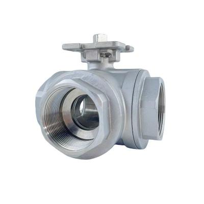 China 304/316 Stainless Steel High Platform T Type Ball Valve Direct Nominal Pressure Pn1.6MPa for sale