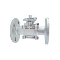 China Pn16 SS304/SS316 Stainless Steel Three-Piece High Platform Flanged Ball Valve Water for sale
