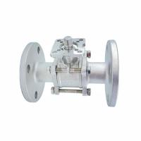 China Pn16 SS304/SS316 Stainless Steel Three-Piece High Platform Flanged Ball Valve Water for sale