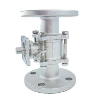 China DN15-DN100 Stainless Steel Three-Pieces High Platform Industrial Flange Ball Valve Q41F for sale