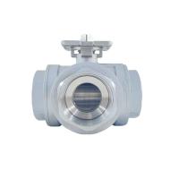 China Manual Driving Mode Stainless Steel Tee High Platform Ball Valve with Water Media for sale