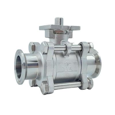 China High Platform Outlet 304 316 Stainless Steel Clamped 3PC Ball Valve Model NO. Q81F for sale
