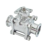 China 304 316 Stainless Steel High Platform 3PC Clamp Ball Valve for Water Industrial Usage for sale