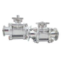 China 304 316 Stainless Steel High Platform 3PC Clamp Ball Valve for Water Industrial Usage for sale