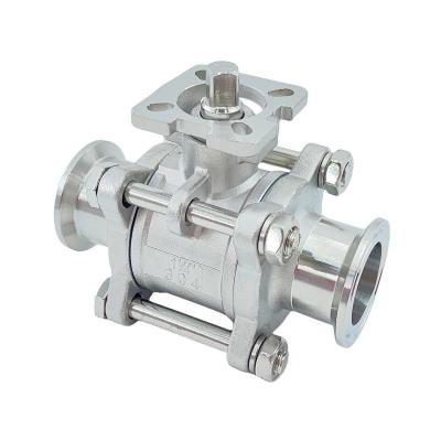 China 1000wog High Platform Stainless Steel 3PC Clamp Ball Valve from Trusted Manufacturers for sale