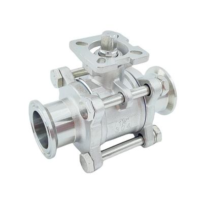 China Stainless Steel 3PC Quick Install Ball Valve with High Platform NPT/Bsp/BSPT Thread for sale