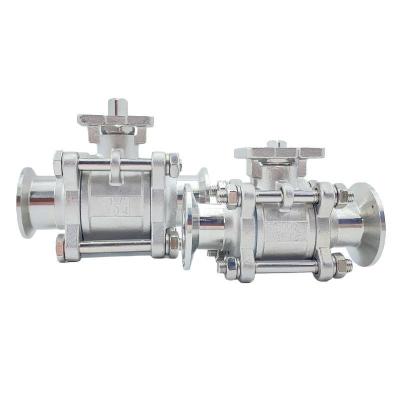 China 304 Stainless Steel 3PC Clamp Ball Valve with High Platform and Oed Customized Support for sale