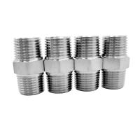 China Stainless Steel 1/4 Inch 1/2 Inch Thread Nipple for Plumbing Hardware Model NO. nipple for sale