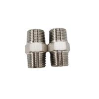China Stainless Steel 1/4 Inch 1/2 Inch Thread Nipple for Plumbing Hardware Model NO. nipple for sale