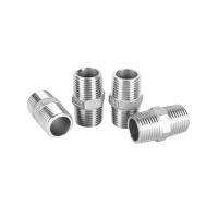 China SS304/316 Thread Pipe Fittings M/M Threaded Nipple for DN8-DN100 Pipes CE Certified for sale