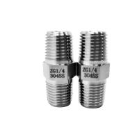 China 1/2inch G Thread 304 Stainless Steel Hydraulic Nipple for Heavy Duty Applications for sale