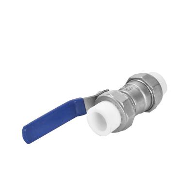 China SS304/201 Stainless Steel or Brass PPR Double Union Ball Valve with ISO 9001 Standard for sale