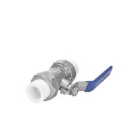 China Thread Connection Form SS304/201 Stainless Steel Double Union PPR Ball Valve Water Media for sale